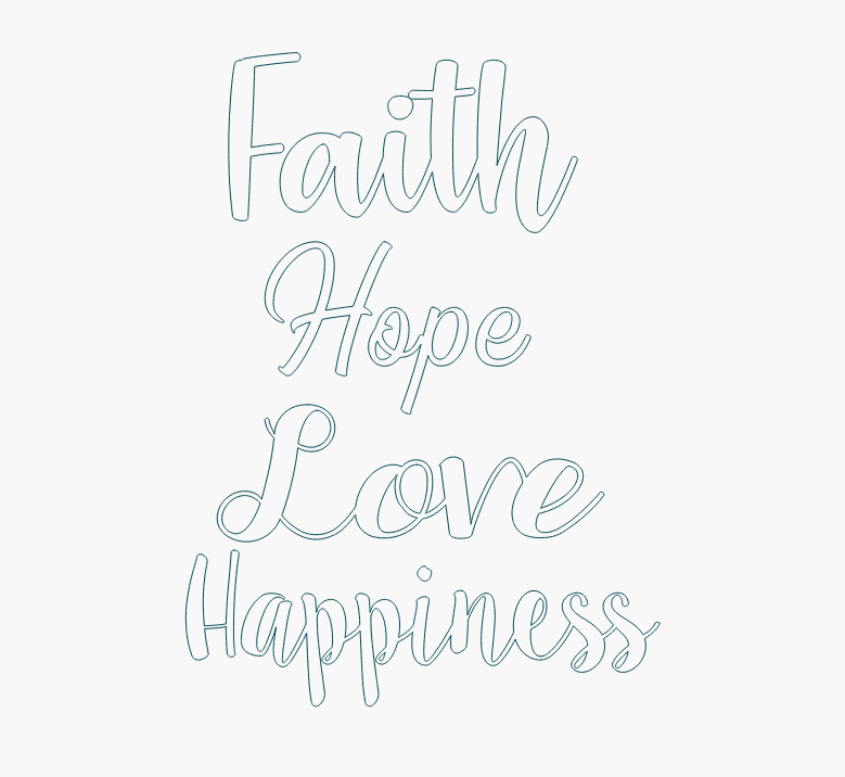Varlocity Laser & Models. Laser Cut 'Faith Hope Love Happiness' MDF ...